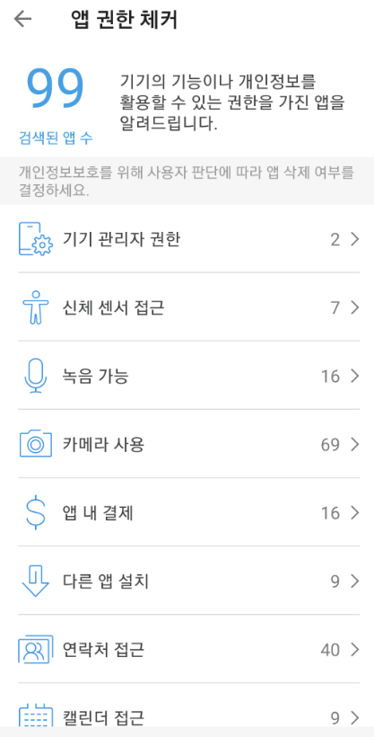 [Mobile] V3 Office Security의 앱 권한 체커란 무엇인가요? – ASK
